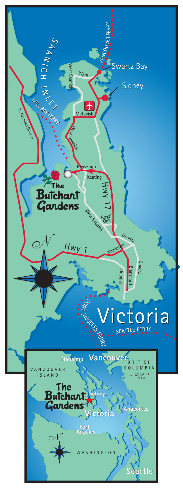 The Butchart Gardens – Victoria, Canada – How To Get Here