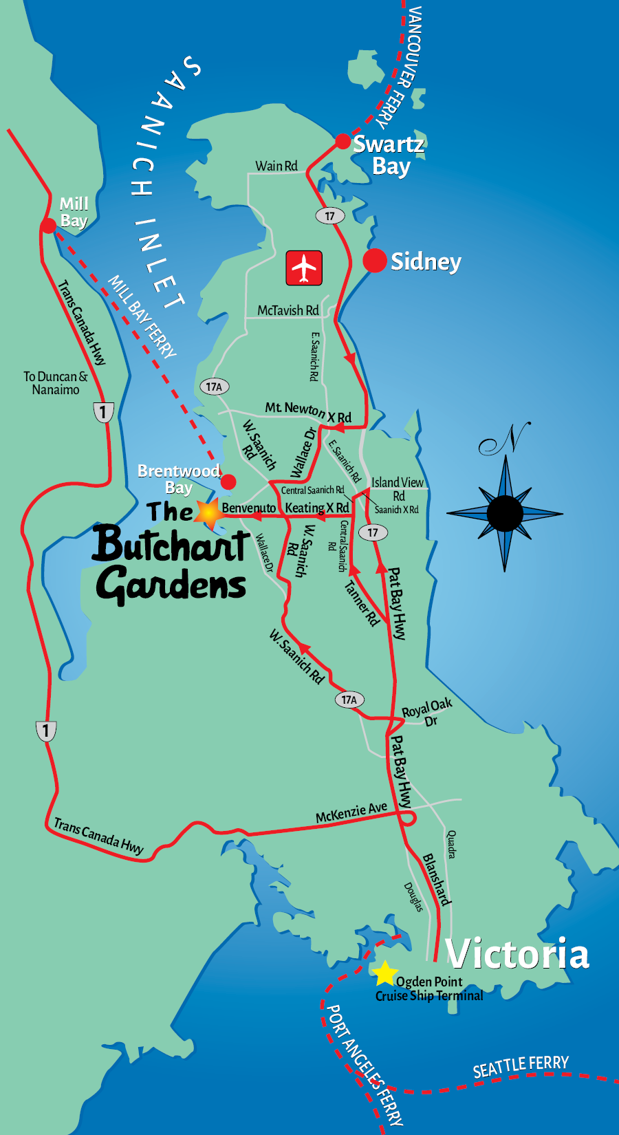 The Butchart Gardens – Victoria, Canada – How To Get Here