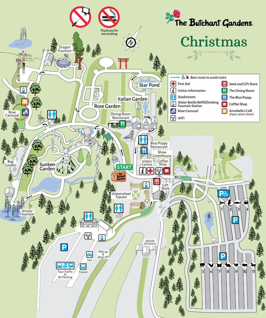 Seasonal Map - The Butchart Gardens